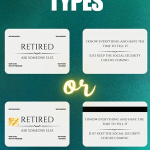 Custom Retired Business Card for Retiree - Etsy