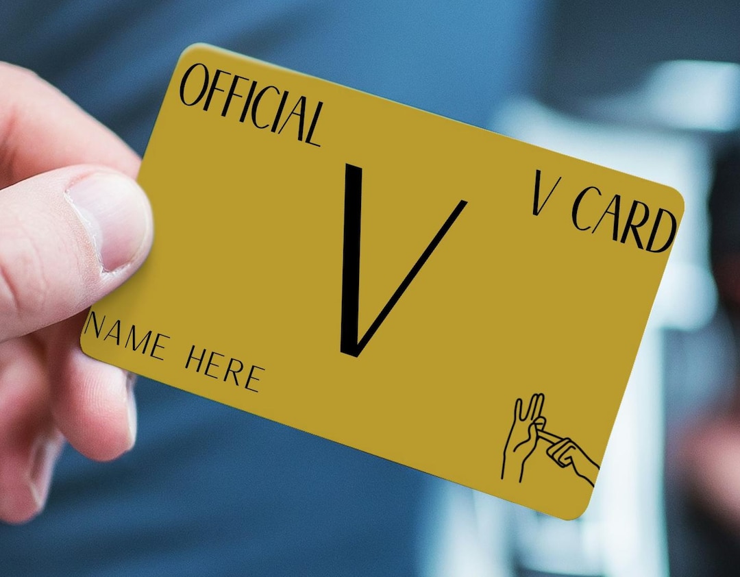 Custom Official V Card Card - Etsy
