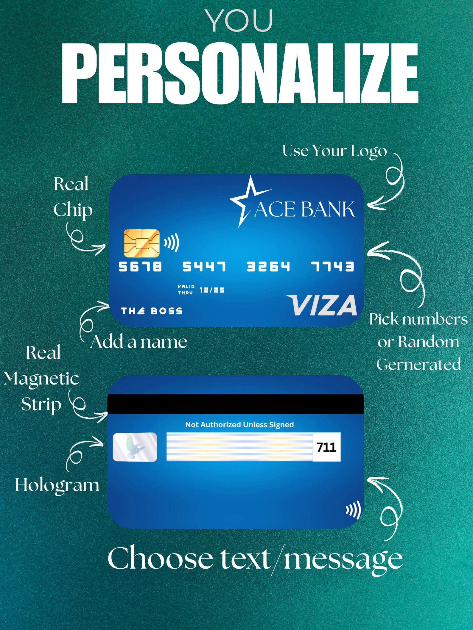 Custom Movie Prop Play Credit Card - Etsy