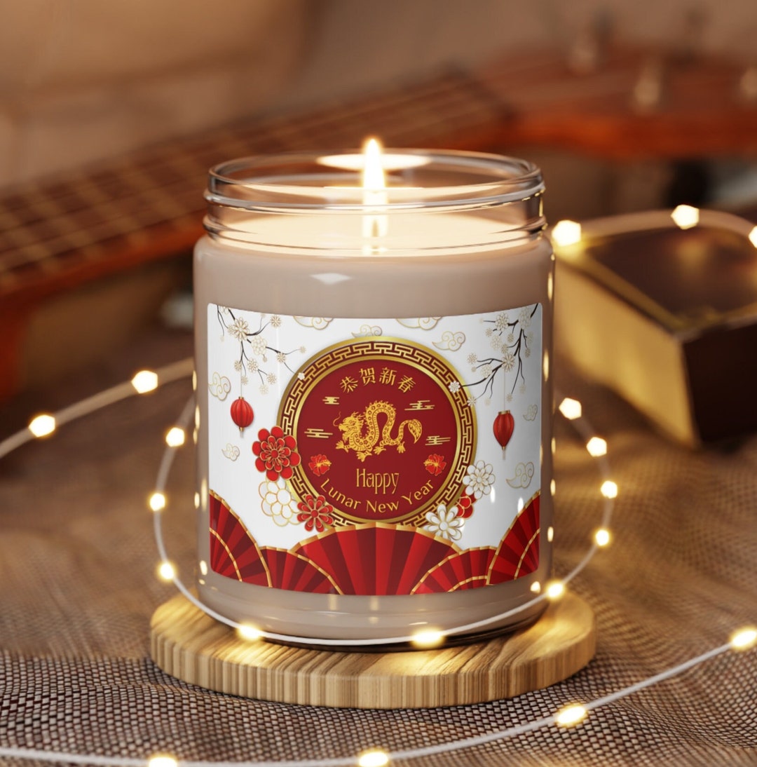 Lunar New Year 2024 Good Luck Candle Year of the Dragon Gift for Lunar ...