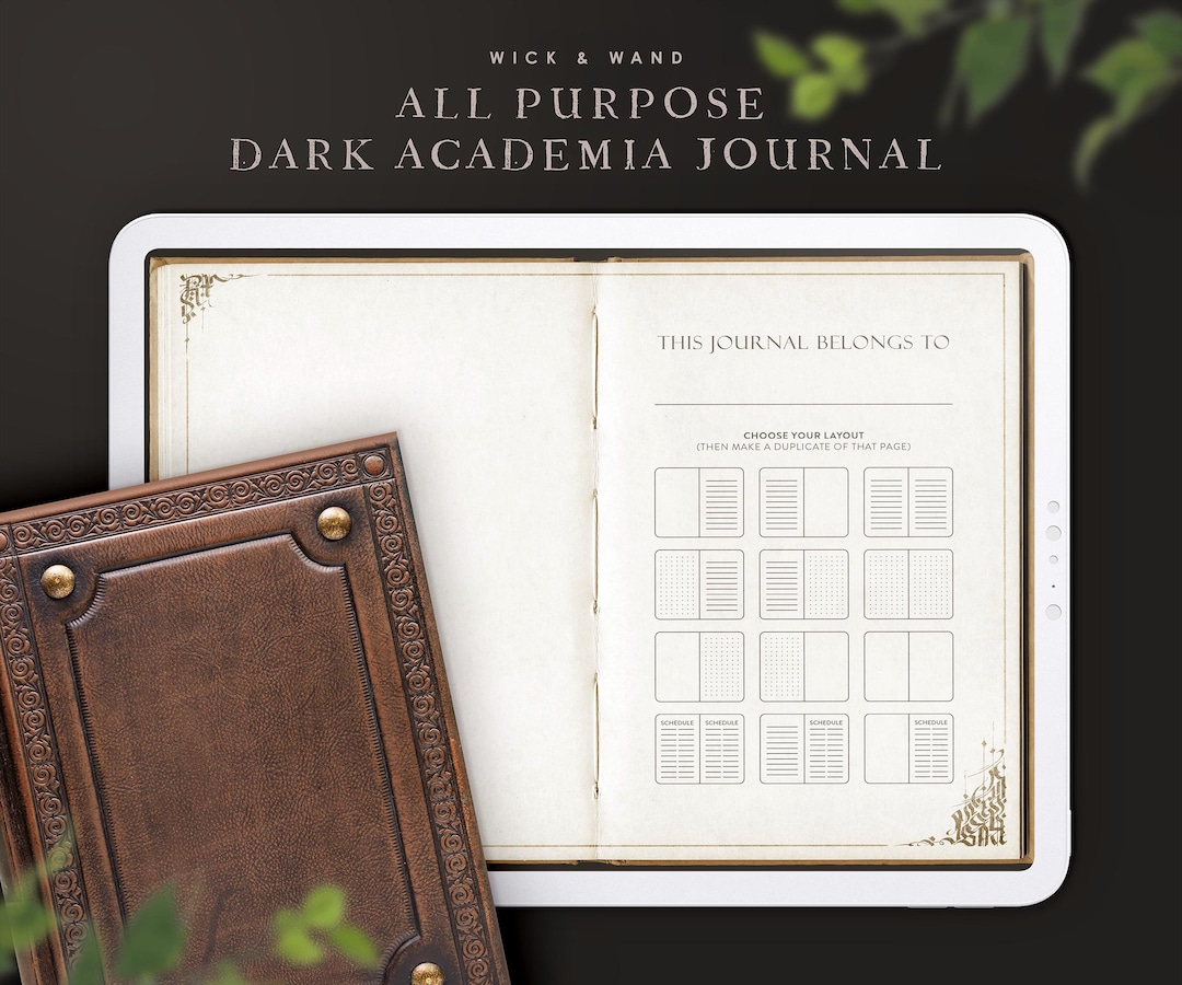 Dark Academia Digital Journal | Gothic Digital Notebook | Goodnotes ...