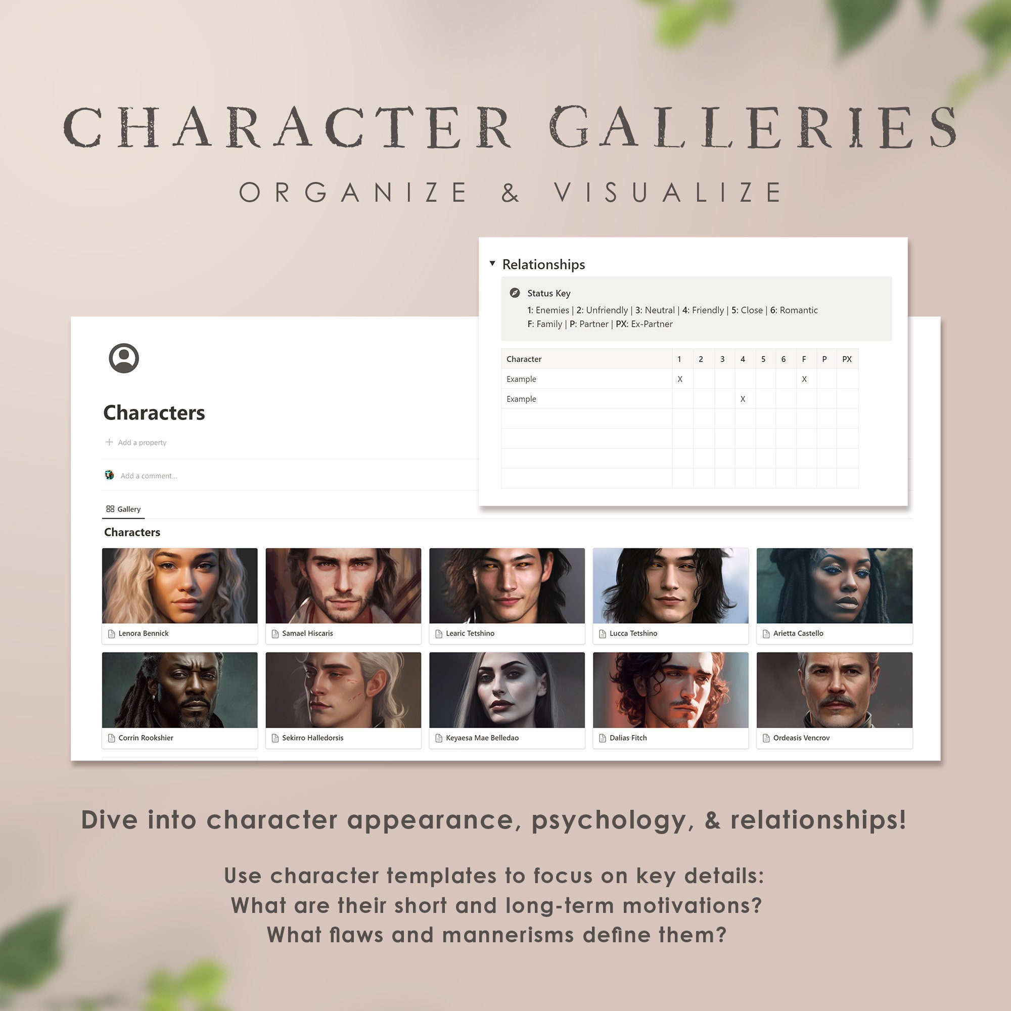 Notion Writing & Worldbuilding Template - Notion Writing Planner ...