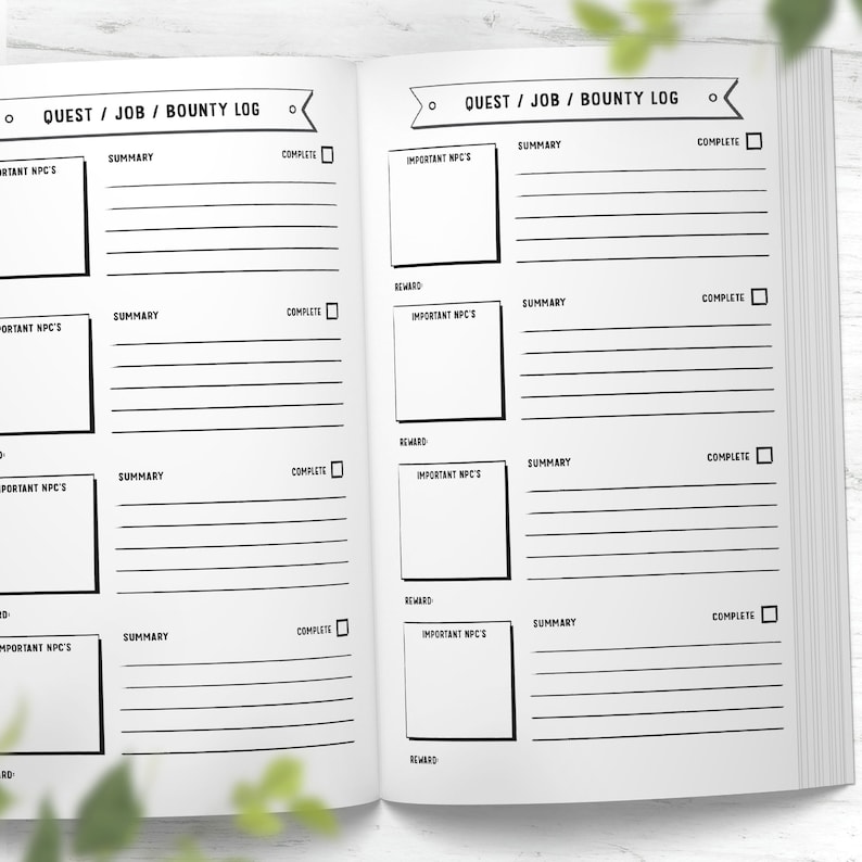 Printable Character Book / Dungeons and Dragons / D&D Notebook / Dnd ...