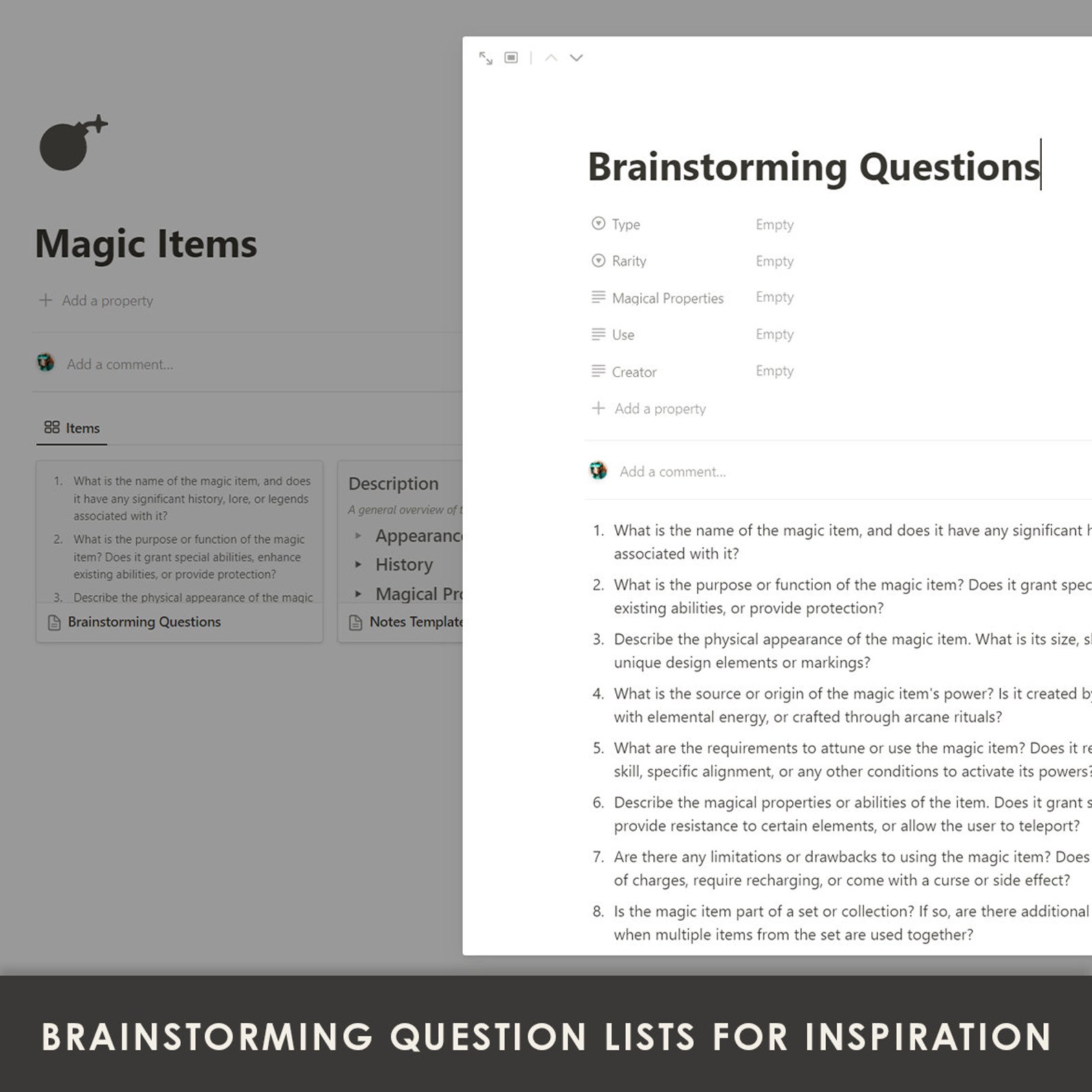 Notion Writing & Worldbuilding Template - Notion Writing Planner ...
