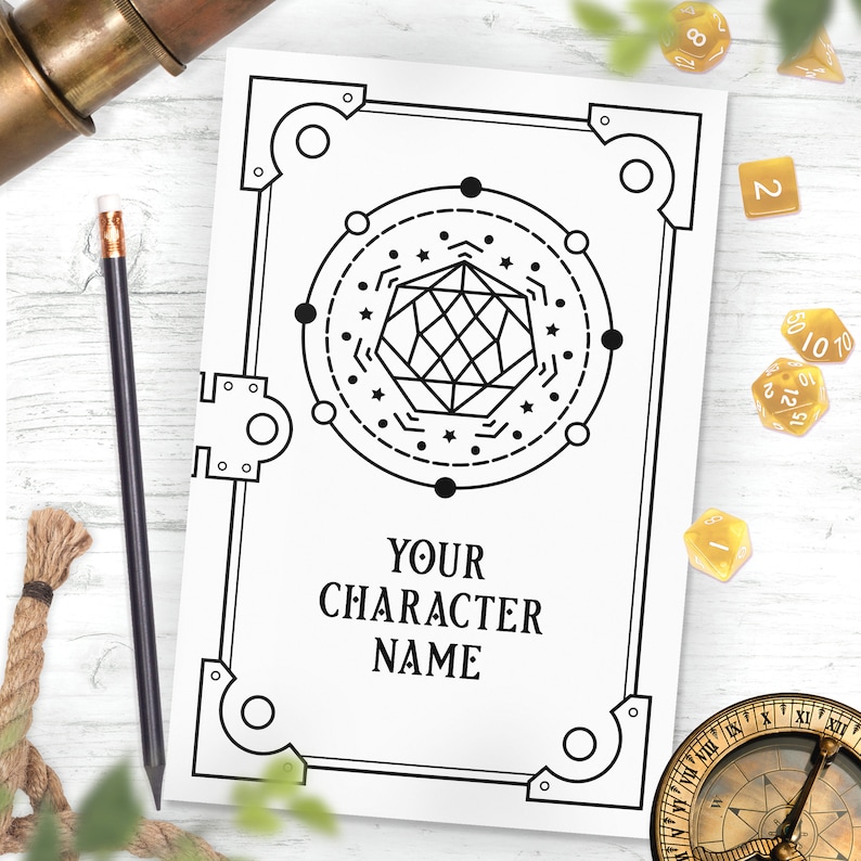 Printable Character Book / Dungeons and Dragons / D&D Notebook / Dnd ...