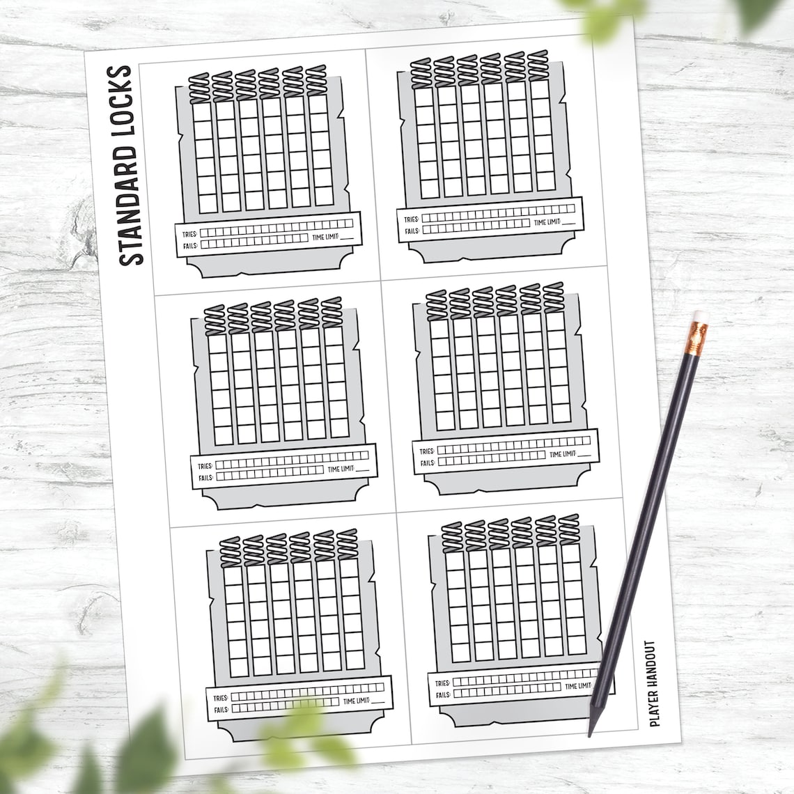 D&D Lock-picking Mini-game / Dungeons and Dragons Printable / Dnd ...