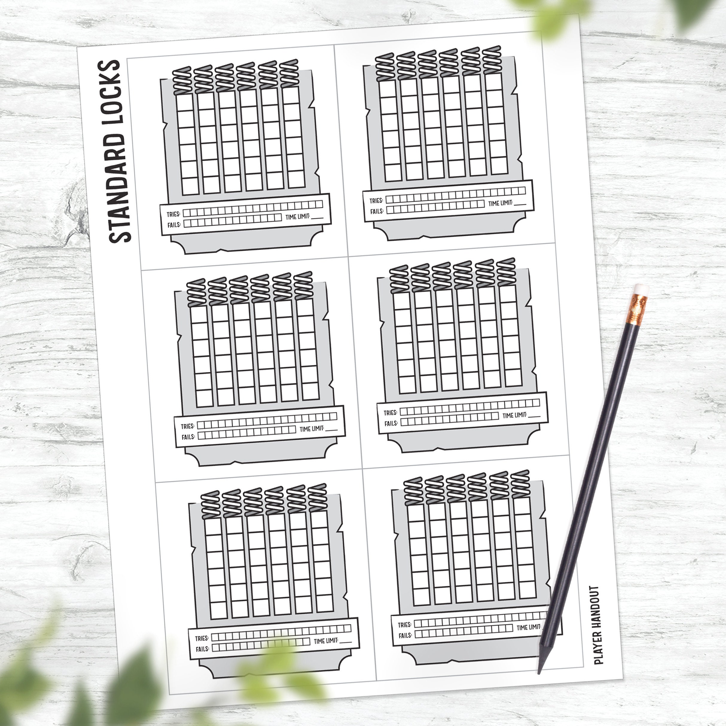 D&D Lock-picking Mini-game / Dungeons and Dragons Printable / Dnd ...