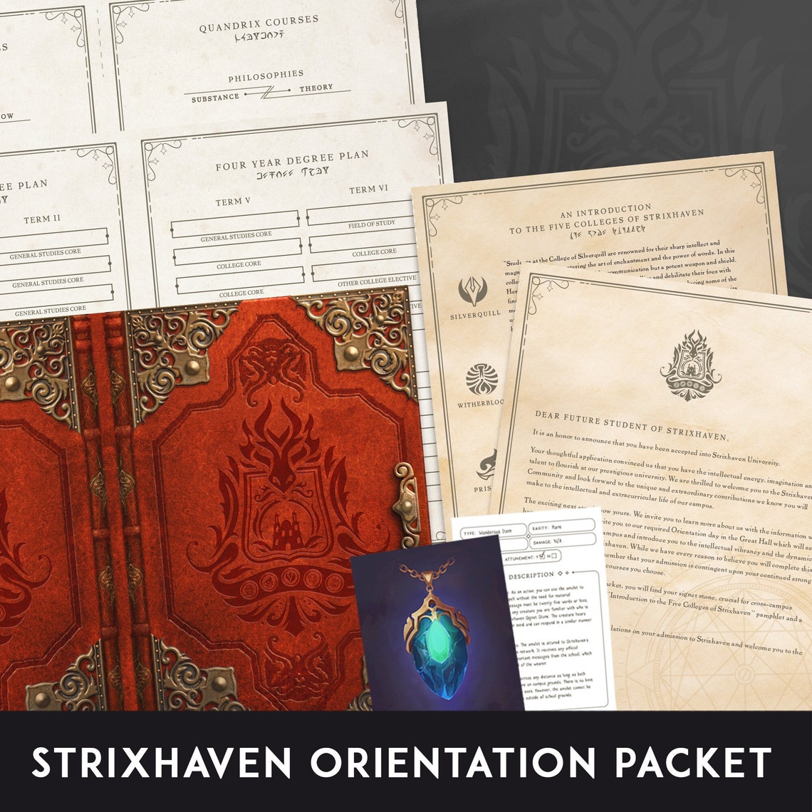 Stixhaven Orientation Packet / Acceptance Letter / Strixhaven ...