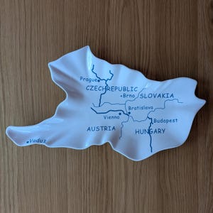 Vintage Central Europe Map Ceramic Dish – Czech Austria Hungary - Etsy