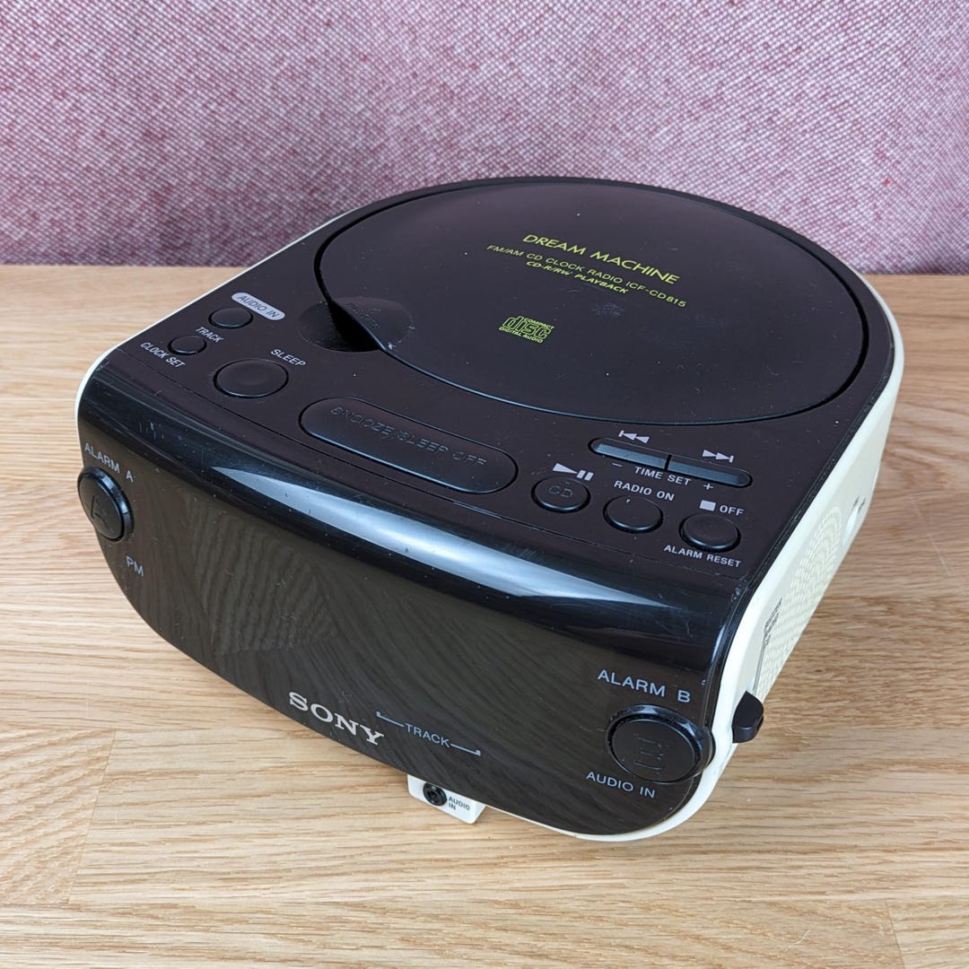 Sony Dream Machine ICF-CD815 Am/fm CD Clock Radio Vintage Alarm Dual ...