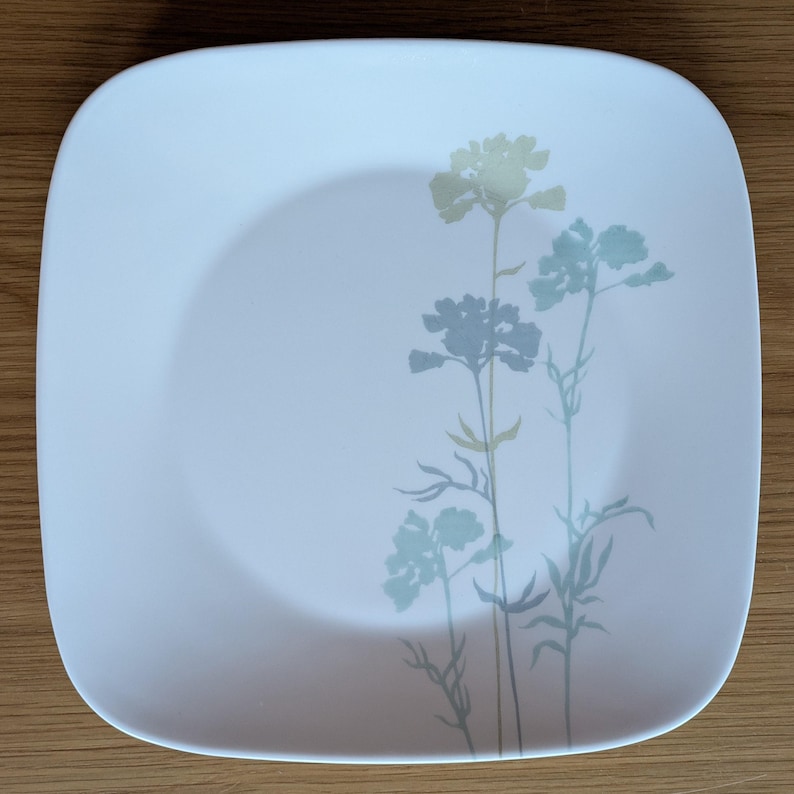 Corelle Vitrelle Square Plates Floral Design 9” and 10.5” | Break ...