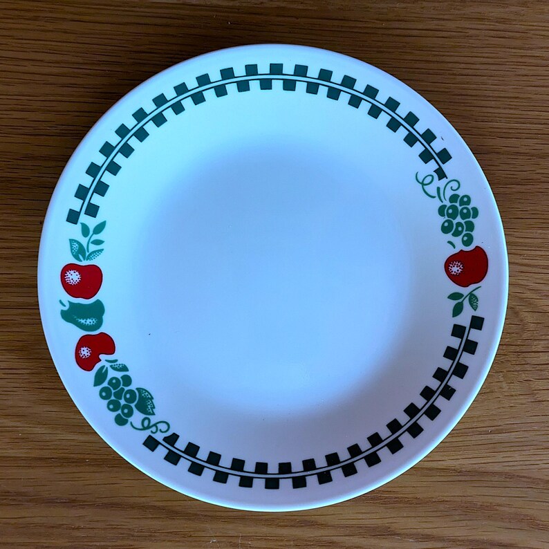 Vintage Corelle Farm Fresh Dinnerware: Country Apple Plate/bowl - USA ...