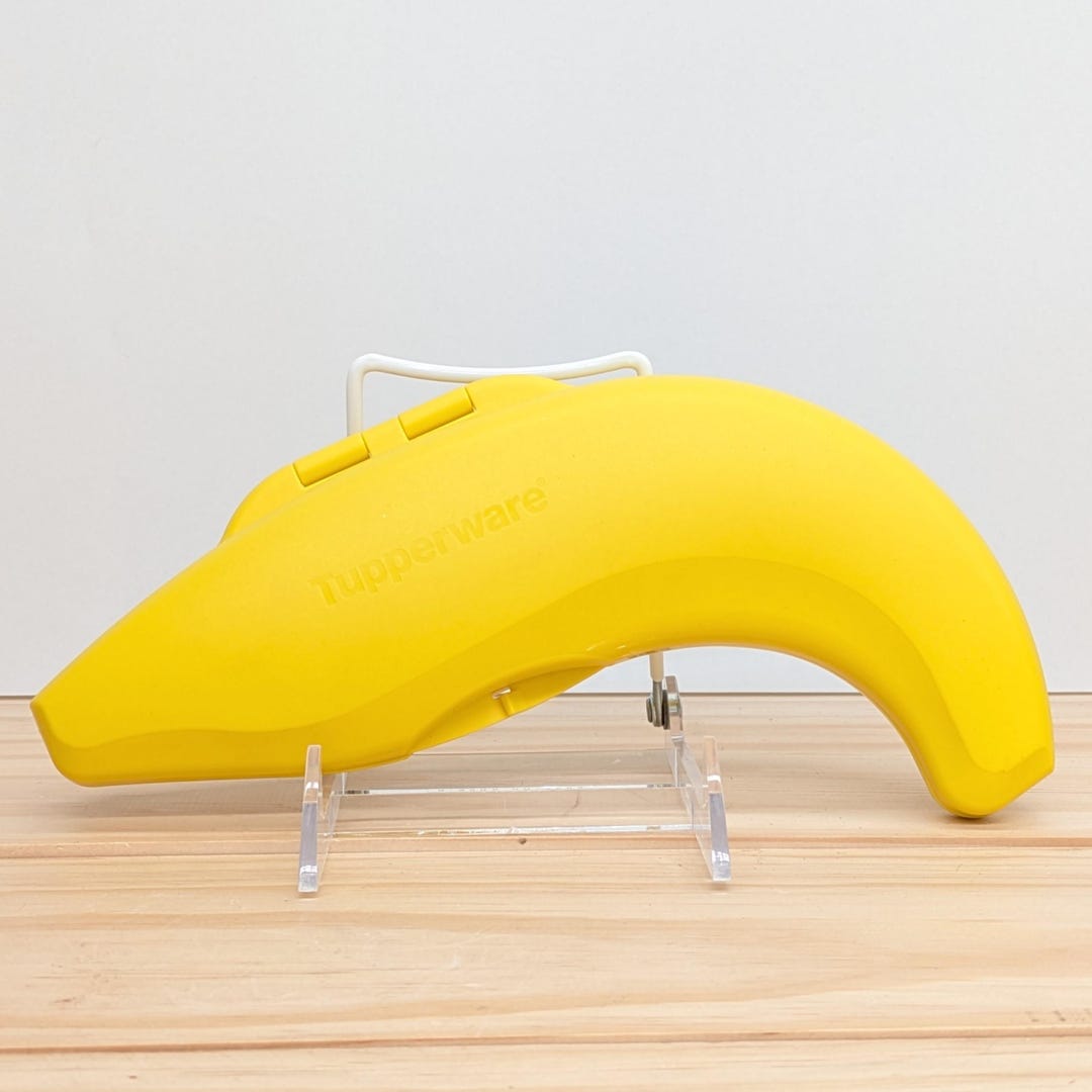 Vintage Tupperware Banana Keeper 6168A-3 | Yellow Hinged Fruit ...