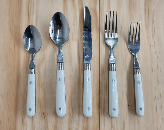 Vintage Lifetime Paris Splendor Stainless Flatware - White Rivet Handle ...