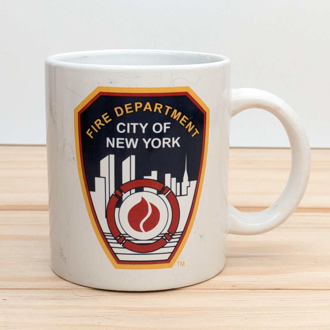Vintage 2002 FDNY Fire Department Mug - NYC Firefighter Collectible ...