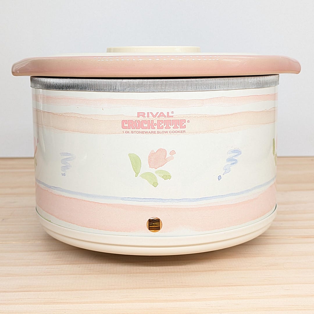Vintage Rival Crock-ette 1 Qt Stoneware Slow Cooker Model 3200/3 ...