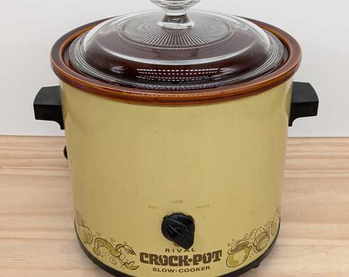 Vintage Rival Crock-pot Slow Cooker 3.5 Qt Model 3100/2, 1970s Yellow ...