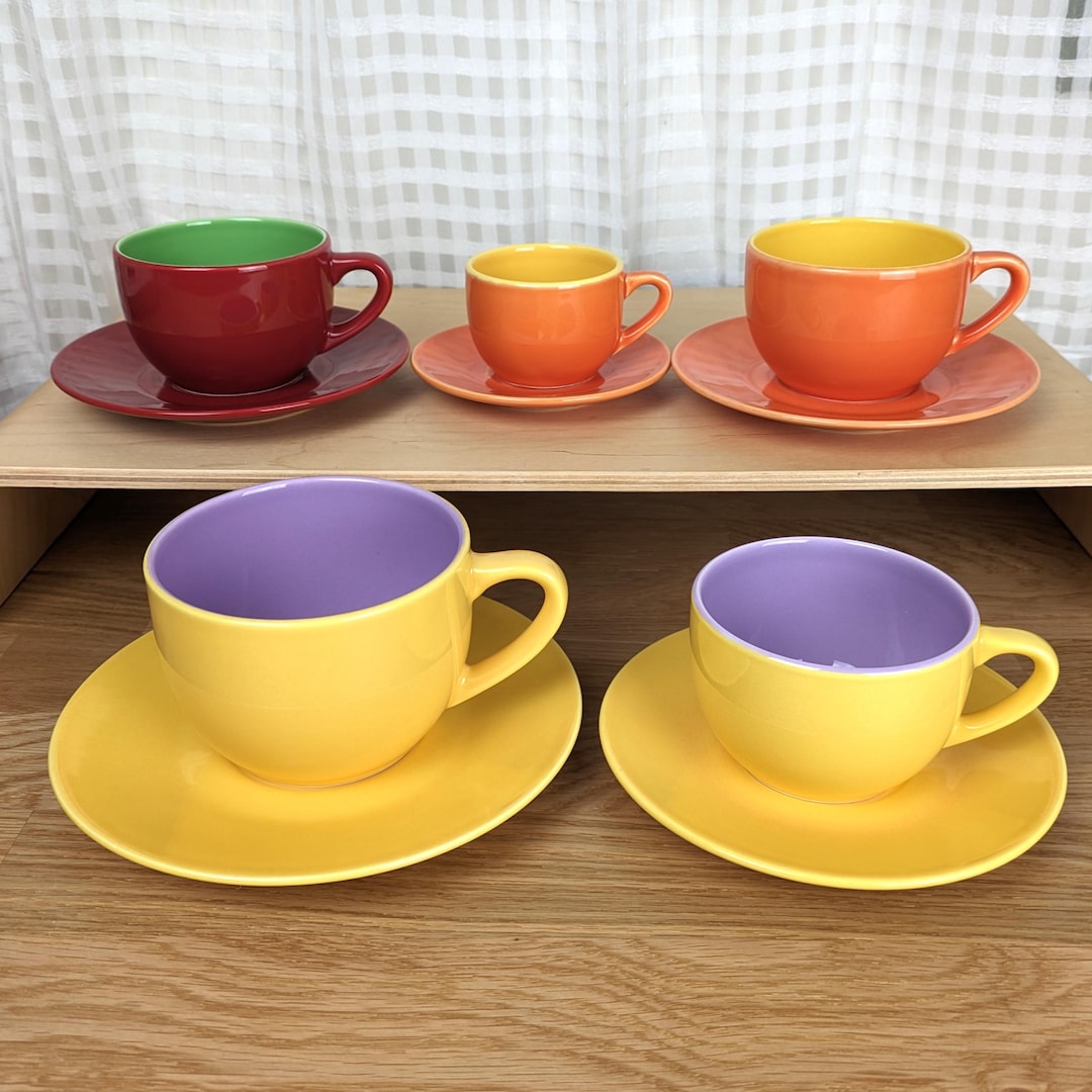 Vintage Pagnossin Italian Coffee Cup and Saucer: Mix and Match Colors ...