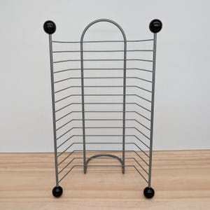 Vintage Target Soundgear DVD Rack, Metal Wire Storage, Wooden Knob Feet ...