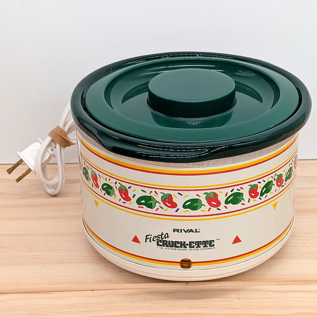 Vintage Rival Fiesta Crock-ette 1 Quart Slow Cooker - Retro Chili ...