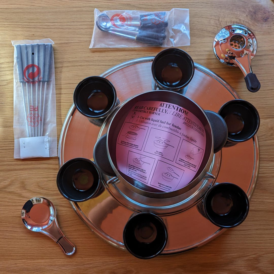 NEW IN BOX Vintage Trudeau 23pc Stainless Steel Fondue Set With ...