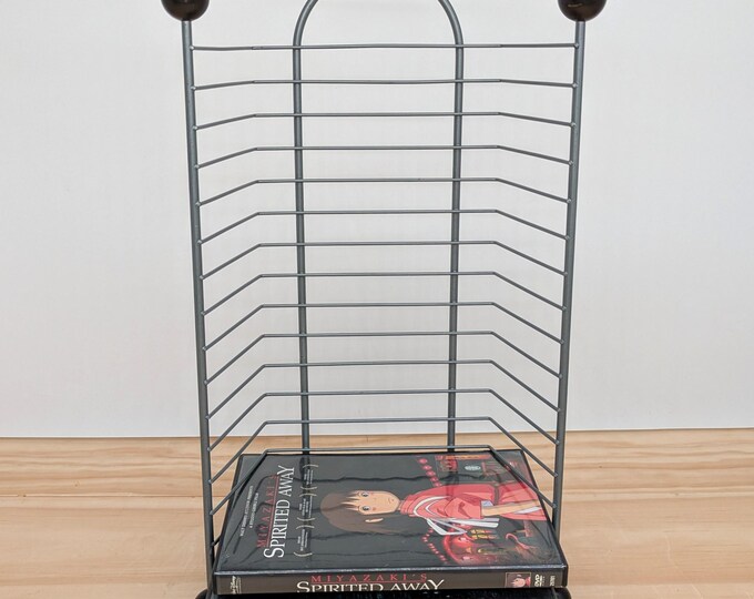 Vintage Target Soundgear DVD Rack, Metal Wire Storage, Wooden Knob Feet ...