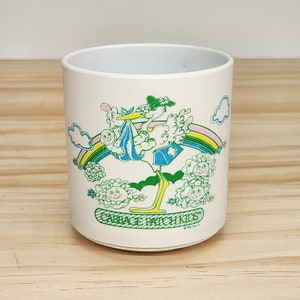 Vintage 1984 Cabbage Patch Kids Plastic Mug, Green Bunnybee Rainbow ...