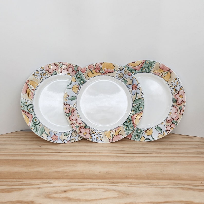 Corelle Impressions Watercolors MCM Dinner Plate Corning Vitrelle - Etsy