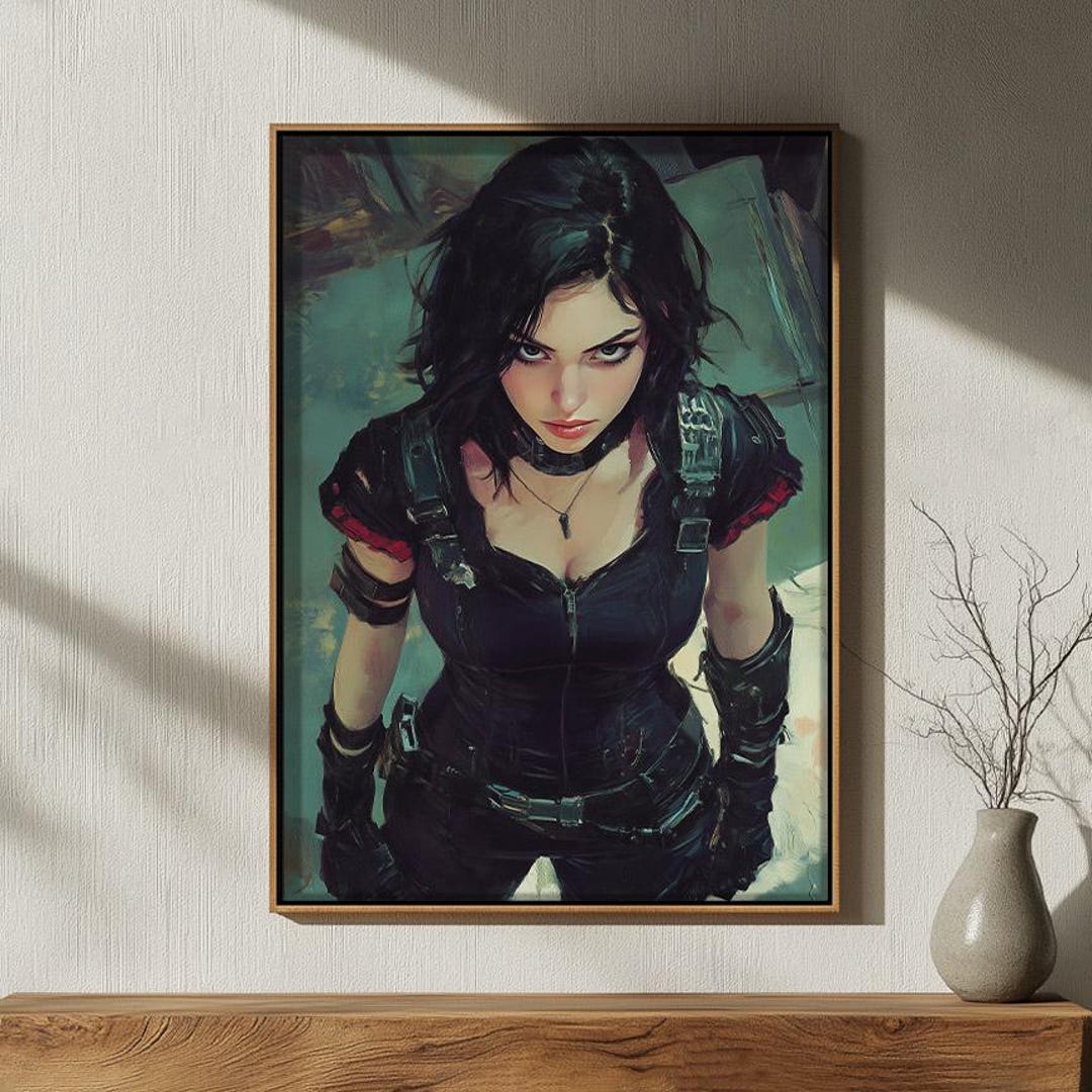 Art Print - Sci-fi Rebel Girl | Cyberpunk Female Warrior Wall Art ...