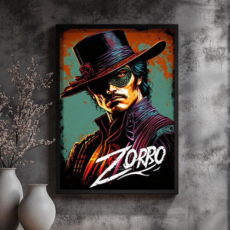 Art Print - Zorro - Wall Poster - Etsy