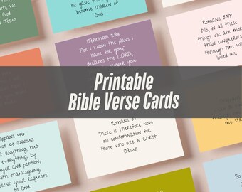 32 Bible Scripture Affirmation Cards, Digital Download, Printable ...