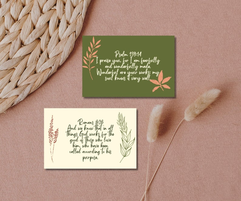 32 Bible Scripture Affirmation Cards, Digital Download, Printable ...