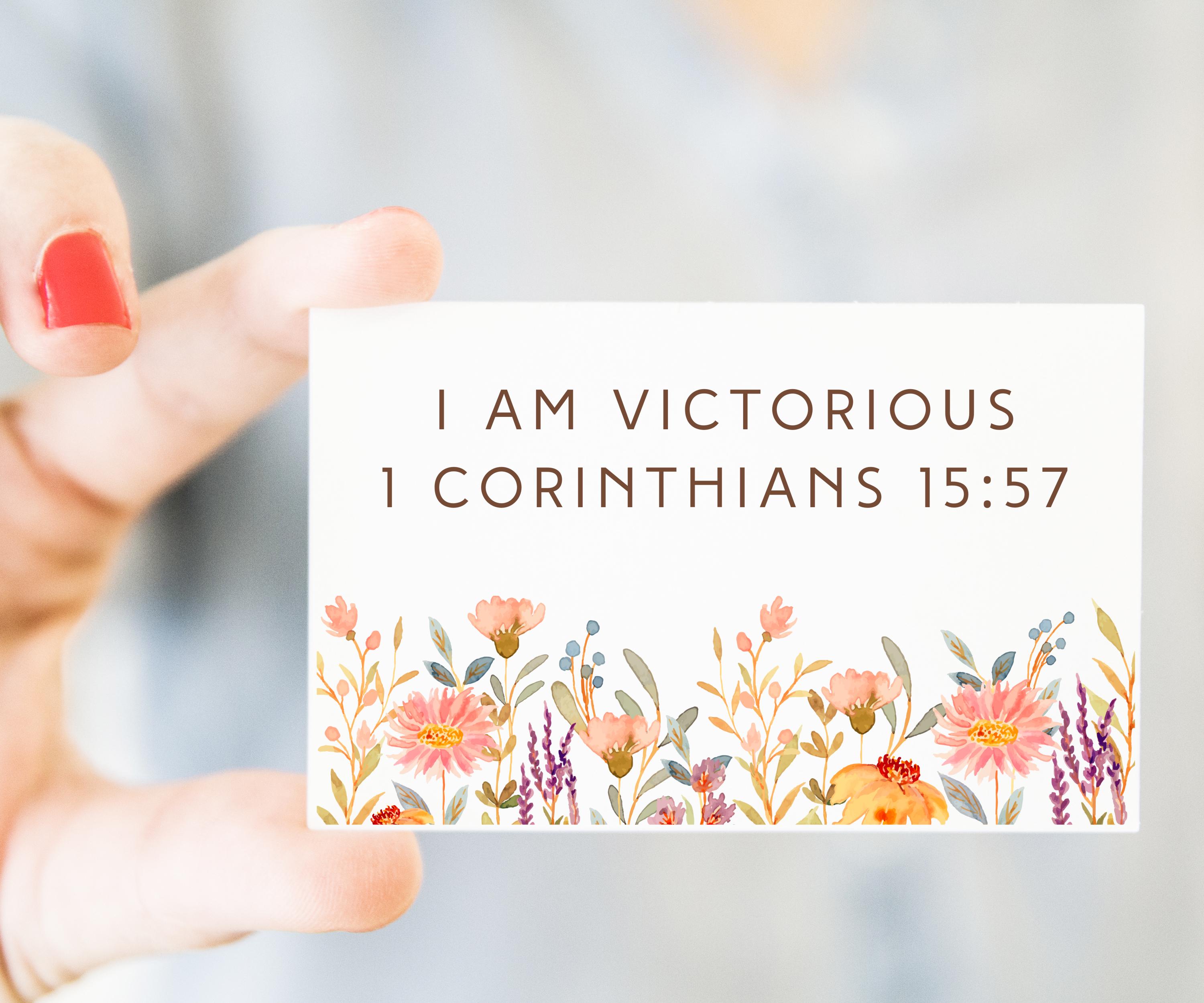 24 Colorful Christian Identity Affirmation Cards, Digital Download ...