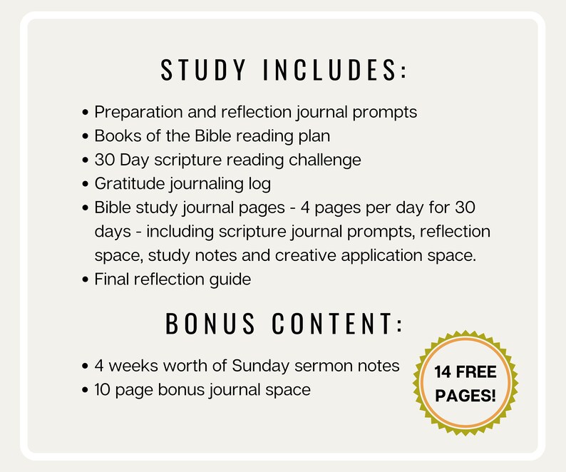 Digital Bible Study Guide and Journal | Prayer Journal | Reading Plan ...
