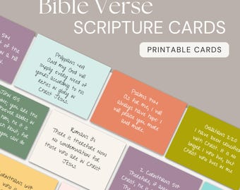 32 Bible Scripture Affirmation Cards, Digital Download, Printable ...