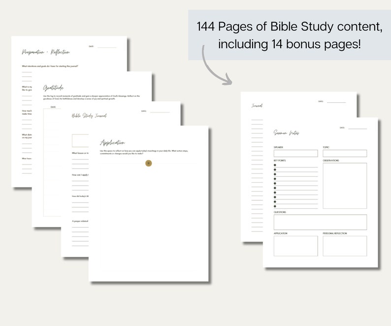 Digital Bible Study Guide and Journal | Prayer Journal | Reading Plan ...