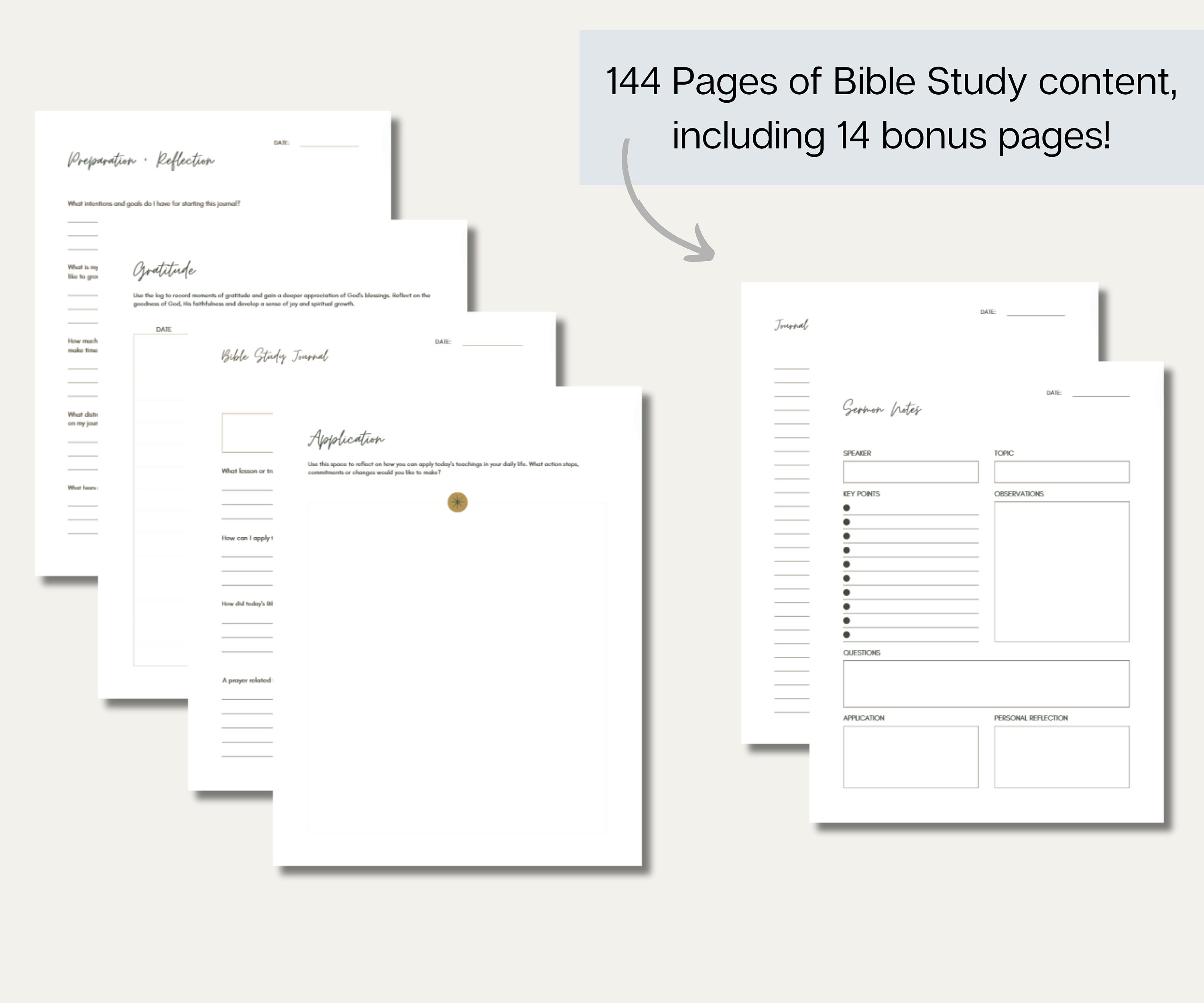 Digital Bible Study Guide and Journal | Prayer Journal | Reading Plan ...