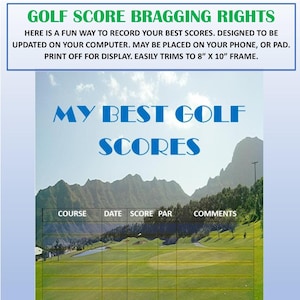Golf Score Bragging Rights - Etsy