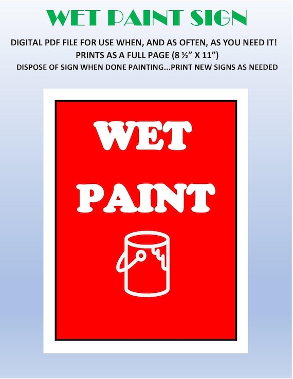 Wet Paint Sign Pdf