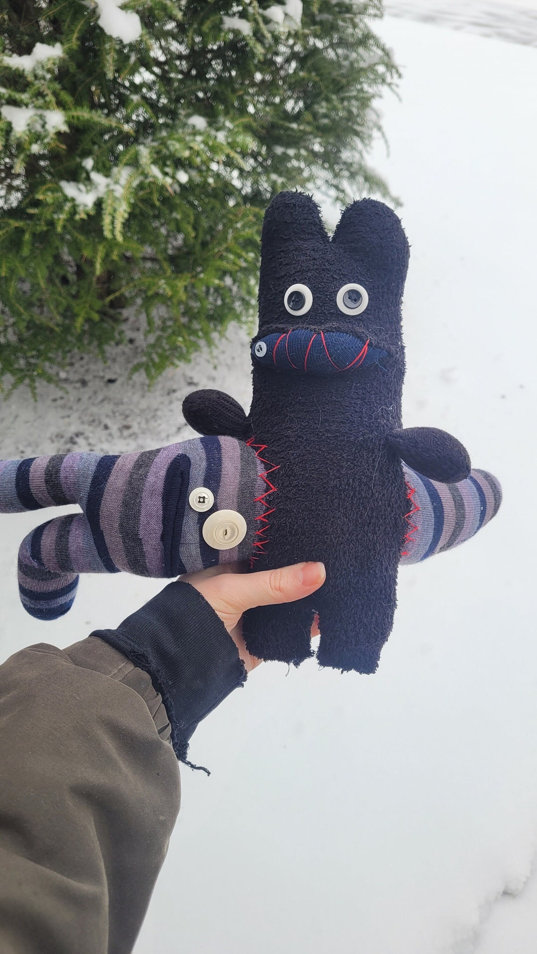 Giuditta, Spit, & Nerea - Sock Monsters - Etsy