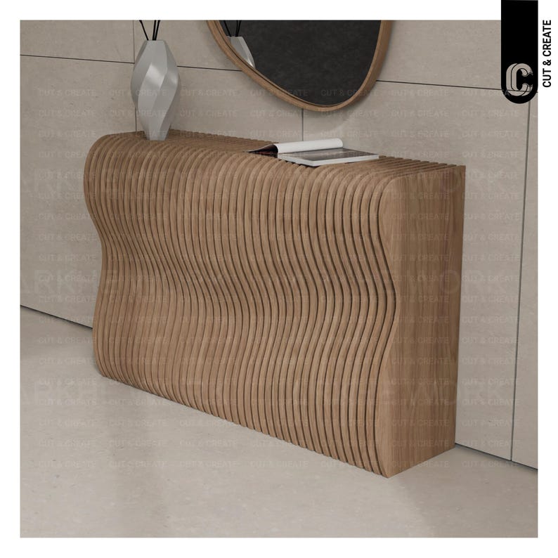 Parametric Entryway Table - Modern Console Dresser - CNC Wood Cutting ...