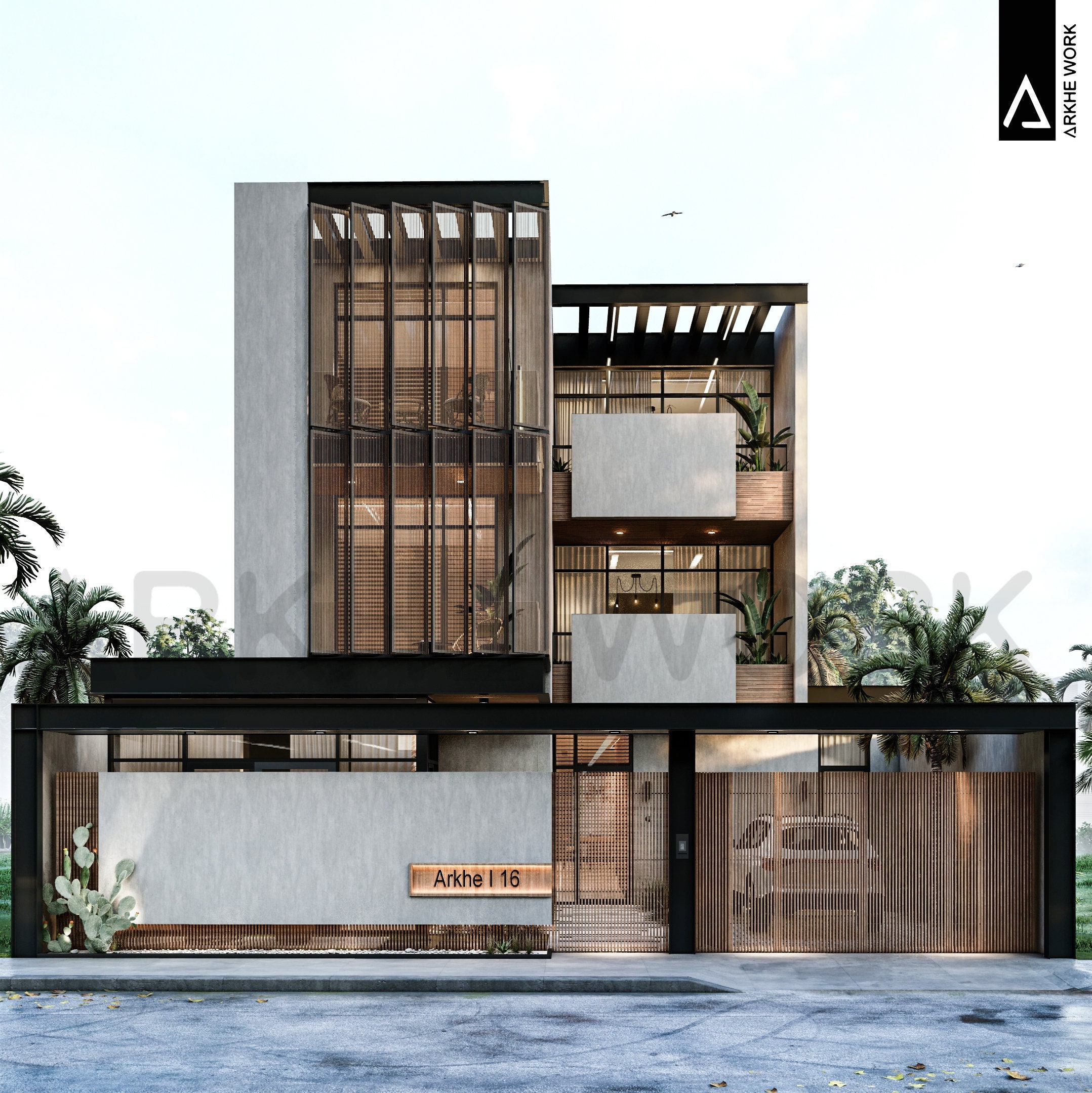 Arabia Modern Luxury House Plan ,contemporary House With Two Entry ...