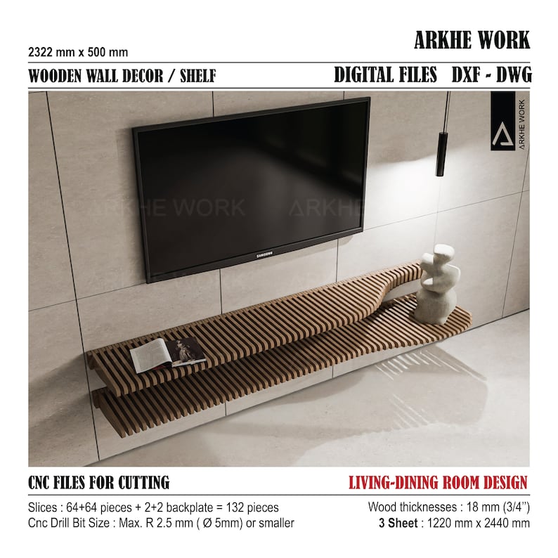 Parametric Wooden Shelf / TV Unit | Modern Furniture CNC Wood Cutting ...