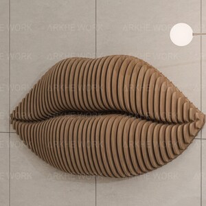 Parametric Lips Wall Art CNC Cutting File | Modern Cool CNC Design ...