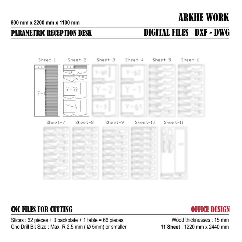 Parametric Wavy Desk / Tide Office Desk | Modern Furniture CNC Wood ...