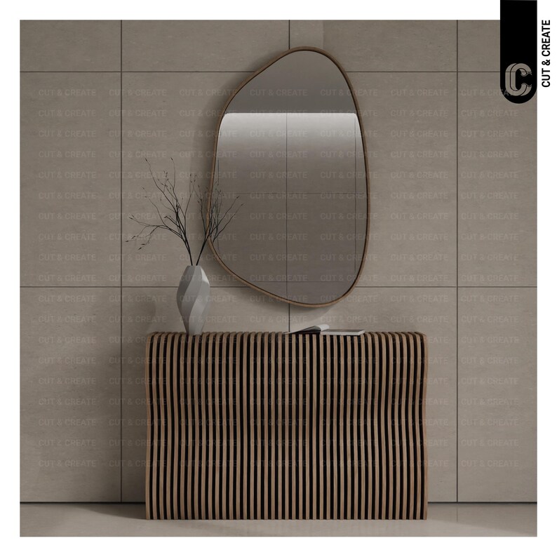 Parametric Entryway Table - Modern Console Dresser - CNC Wood Cutting ...