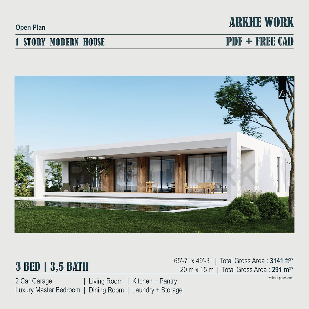 1 Story Family Modern House | Open Plan | 3 Bedroom 3 Bathroom ...