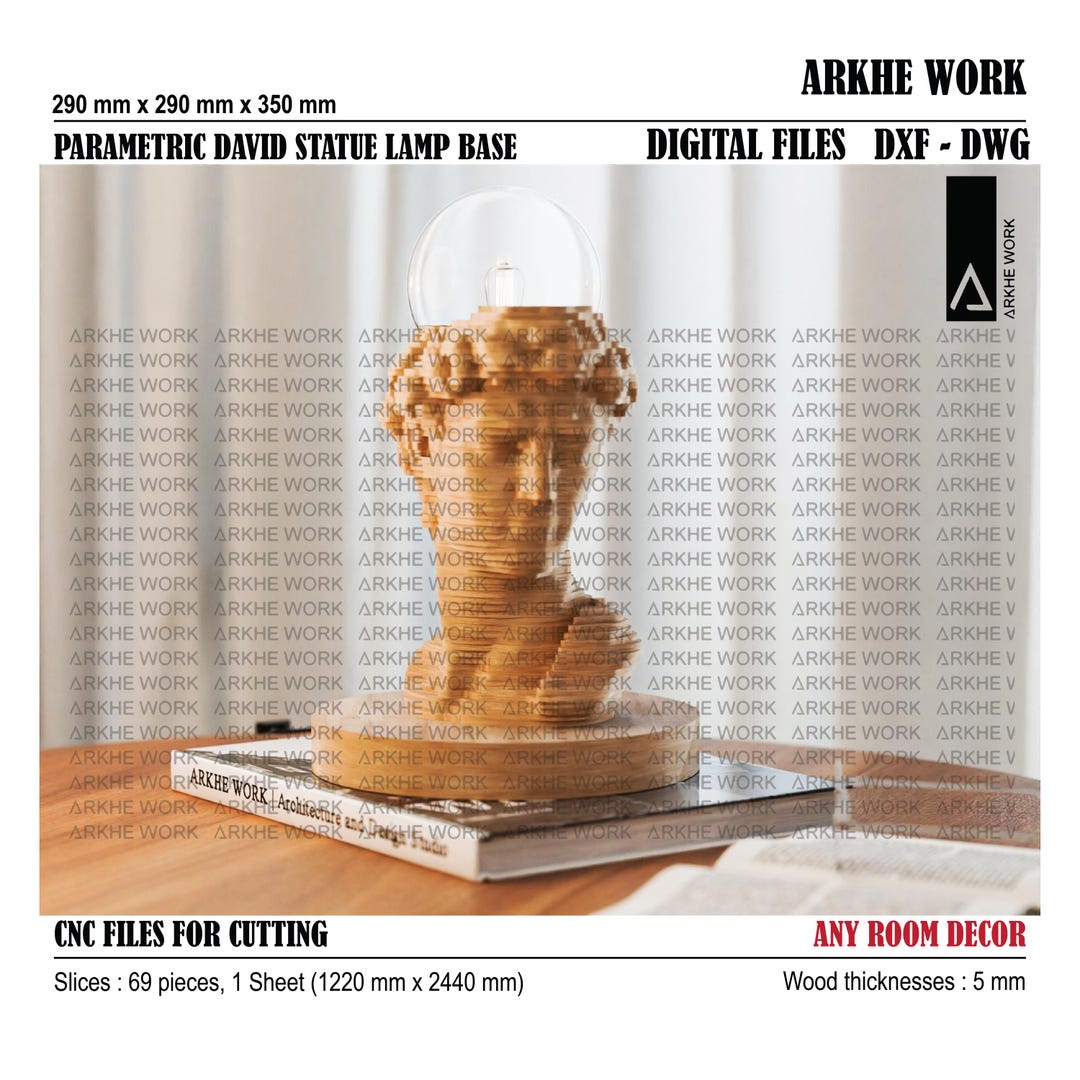 Parametric David Sculpture Statue Cutting File | Decorative Head of ...