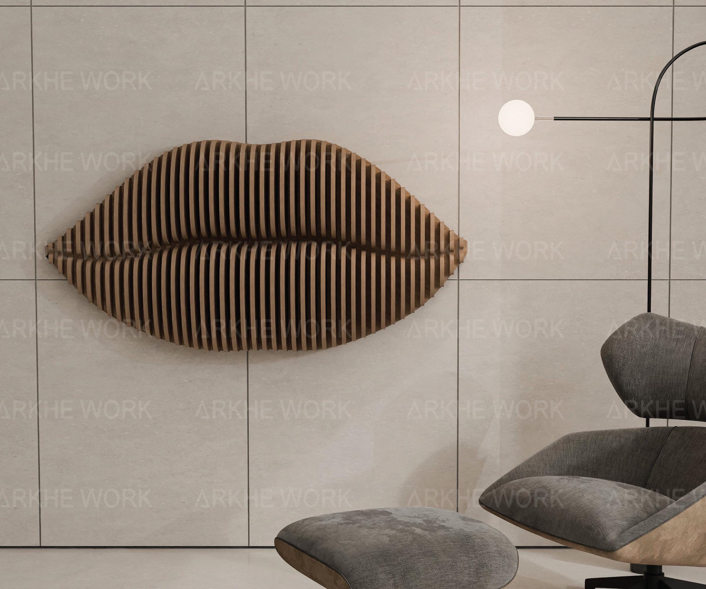 Parametric Lips Wall Art CNC Cutting File | Modern Cool CNC Design ...