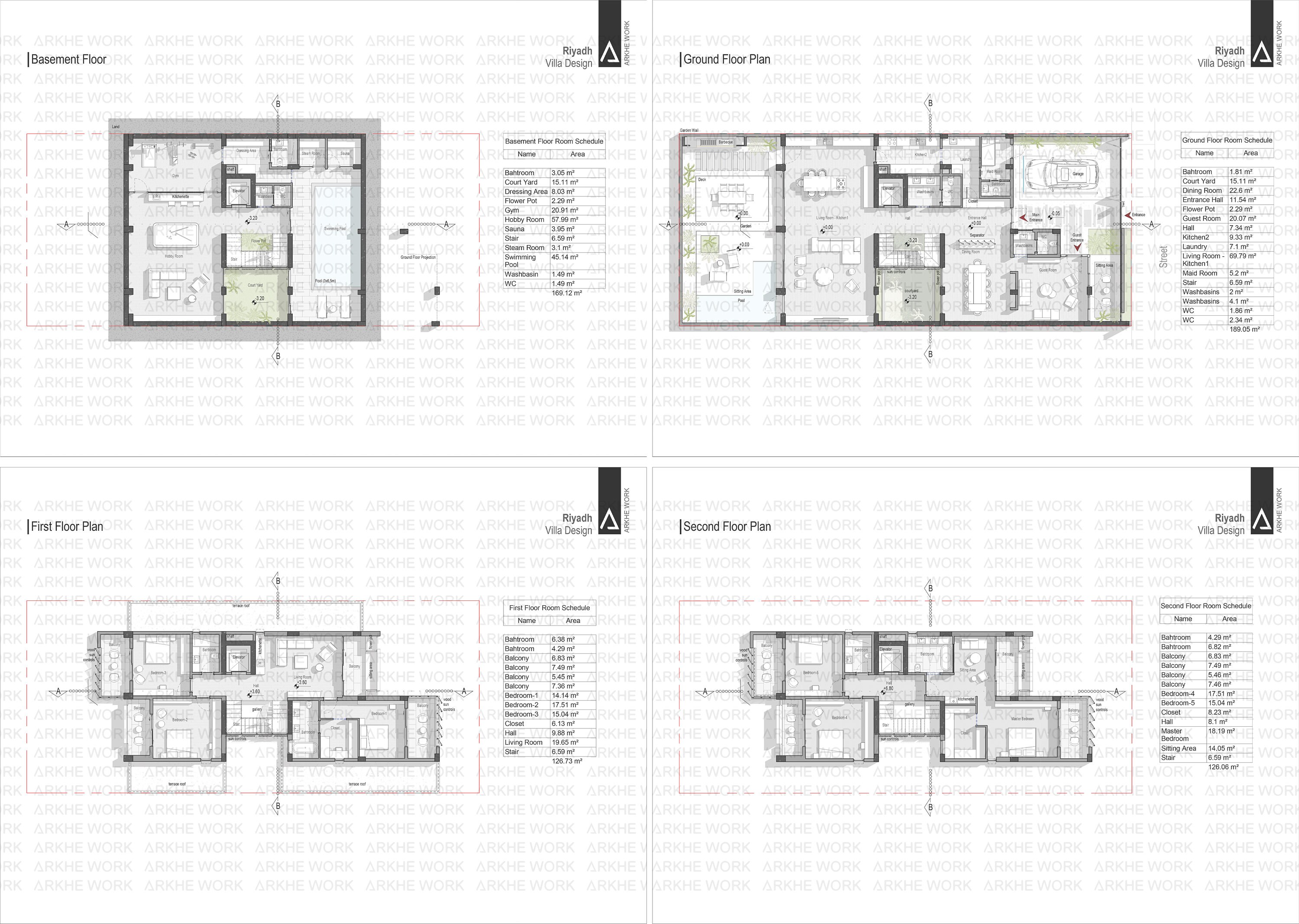 Arabia Modern Luxury House Plan ,contemporary House With Two Entry ...